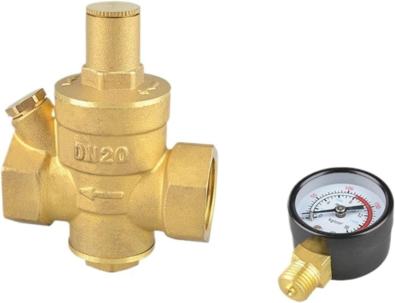 DBTGCFPW 3/4" Brass Water Pressure Reducing Maintaining Valve Regulator ...