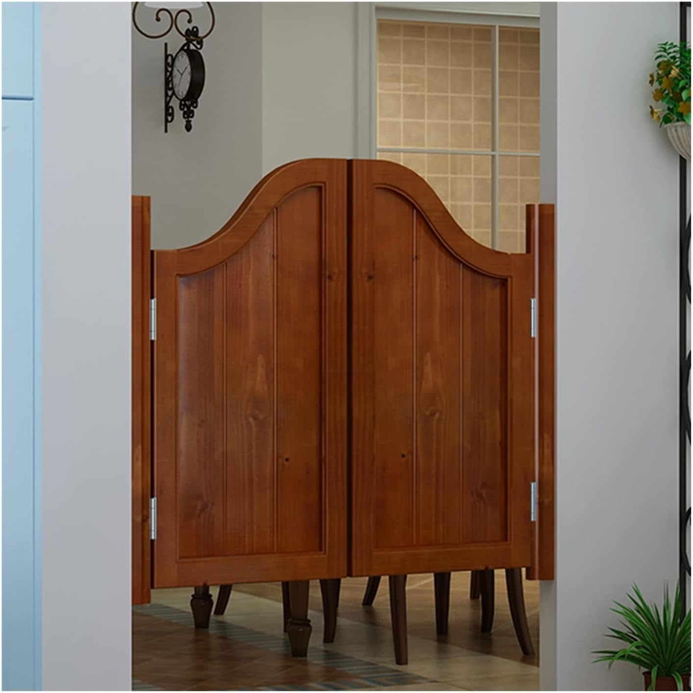 Amazon.com: American style Cafe Swinging Doors,Solid Wood Arched ...