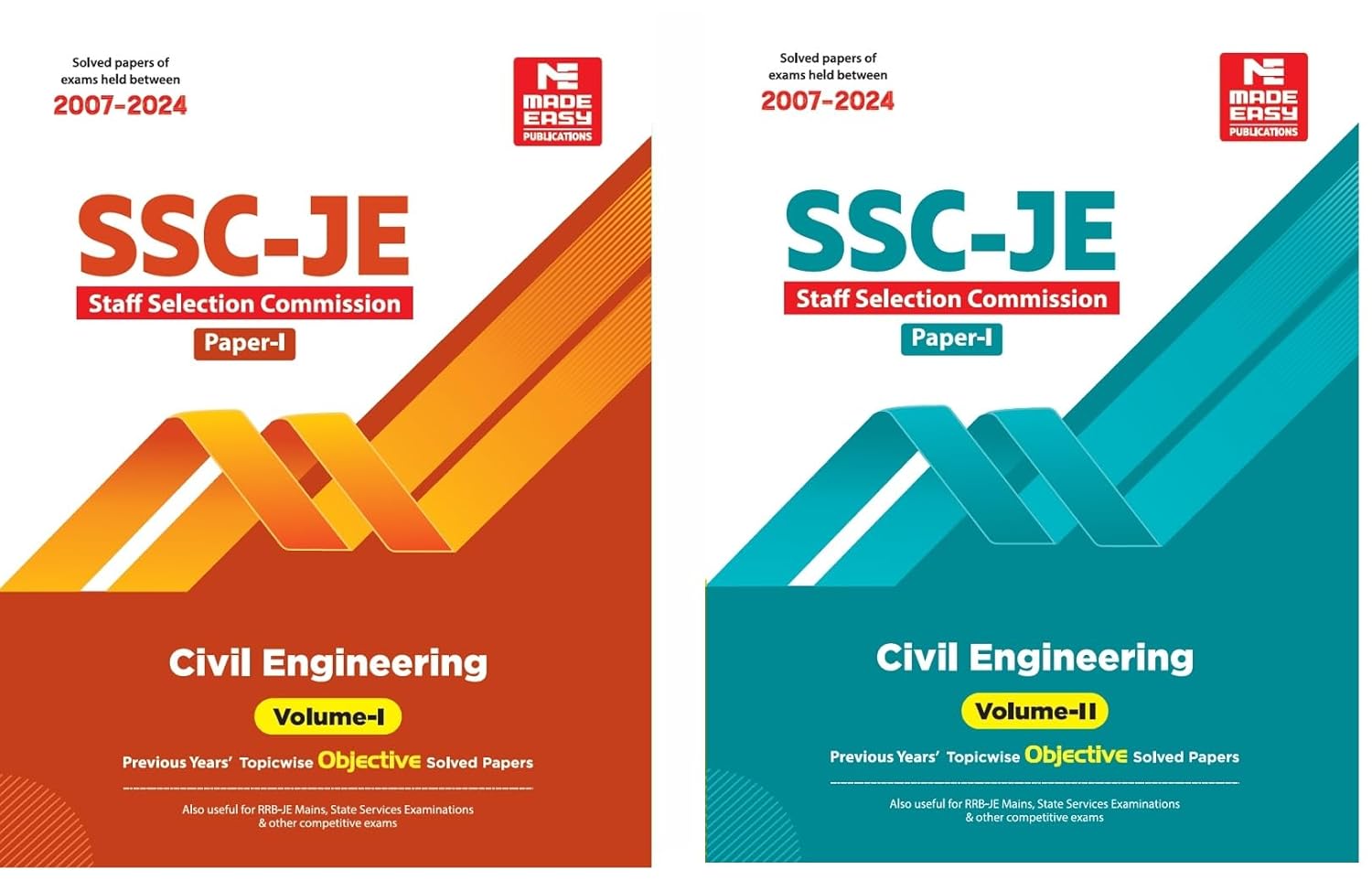 Buy [COMBO] SSC JE PYQ : Civil Engineering : Volume I and Volume II [Paperback] MADE EASY Team ...