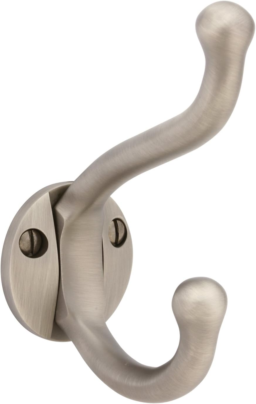 Emtek 2606 American Heritage Double Prong Robe Hook, Pewter - Bath ...
