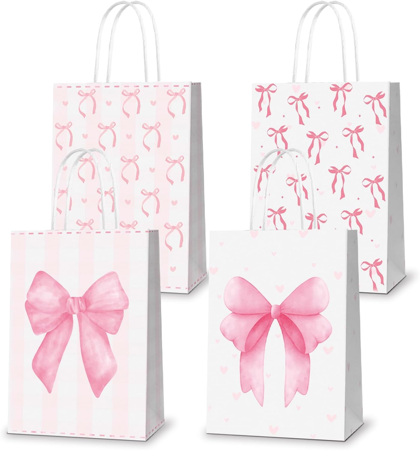 Amazon.com: Infankey 16 PCS Pink Bow Party Decorations Pink Bow themed ...