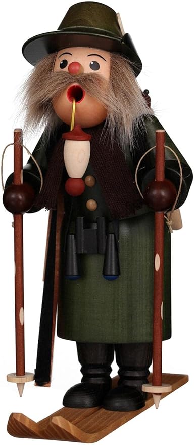 German Incense Smoker Forester with Ski 26,5 cm / 10 inches - Authentic ...