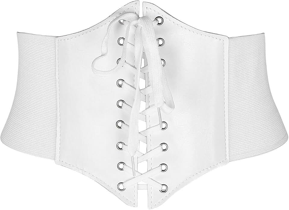 Amazon.com: white corset belt