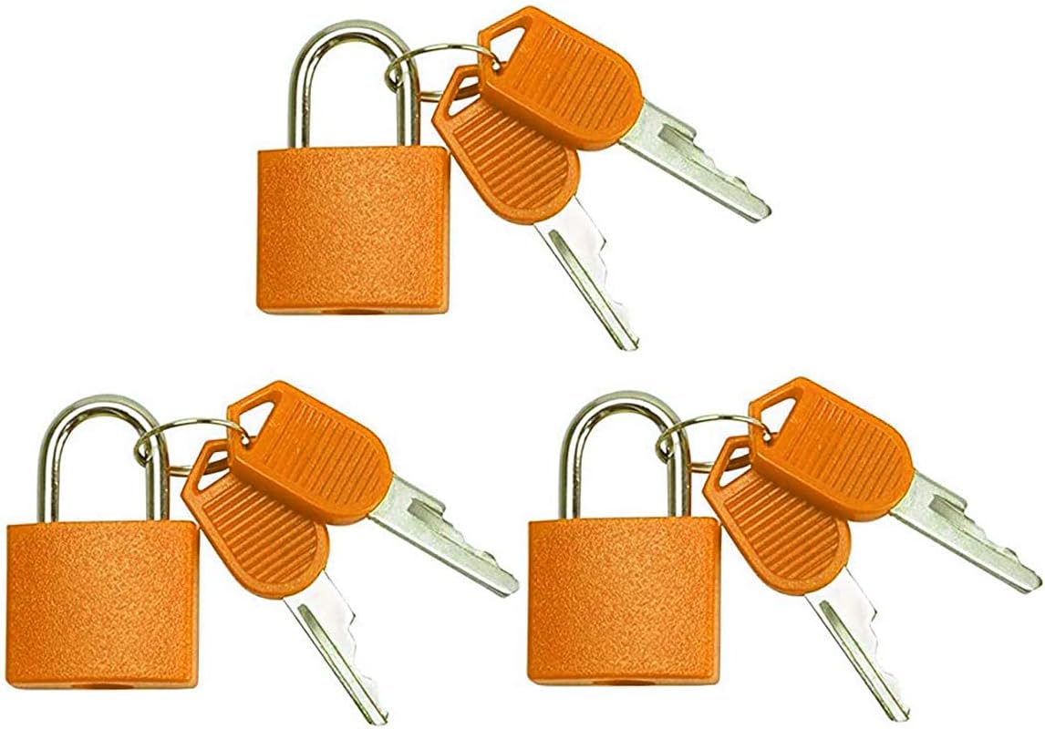 VIP Home Essentials 3 Pc Metal Padlock Solid Brass Luggage, Backpack ...