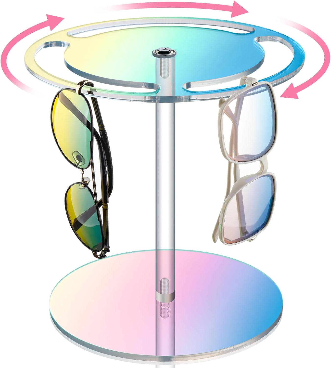 Amazon.com: NiHome Iridescent Acrylic Rotating Sunglasses Holder Stand ...