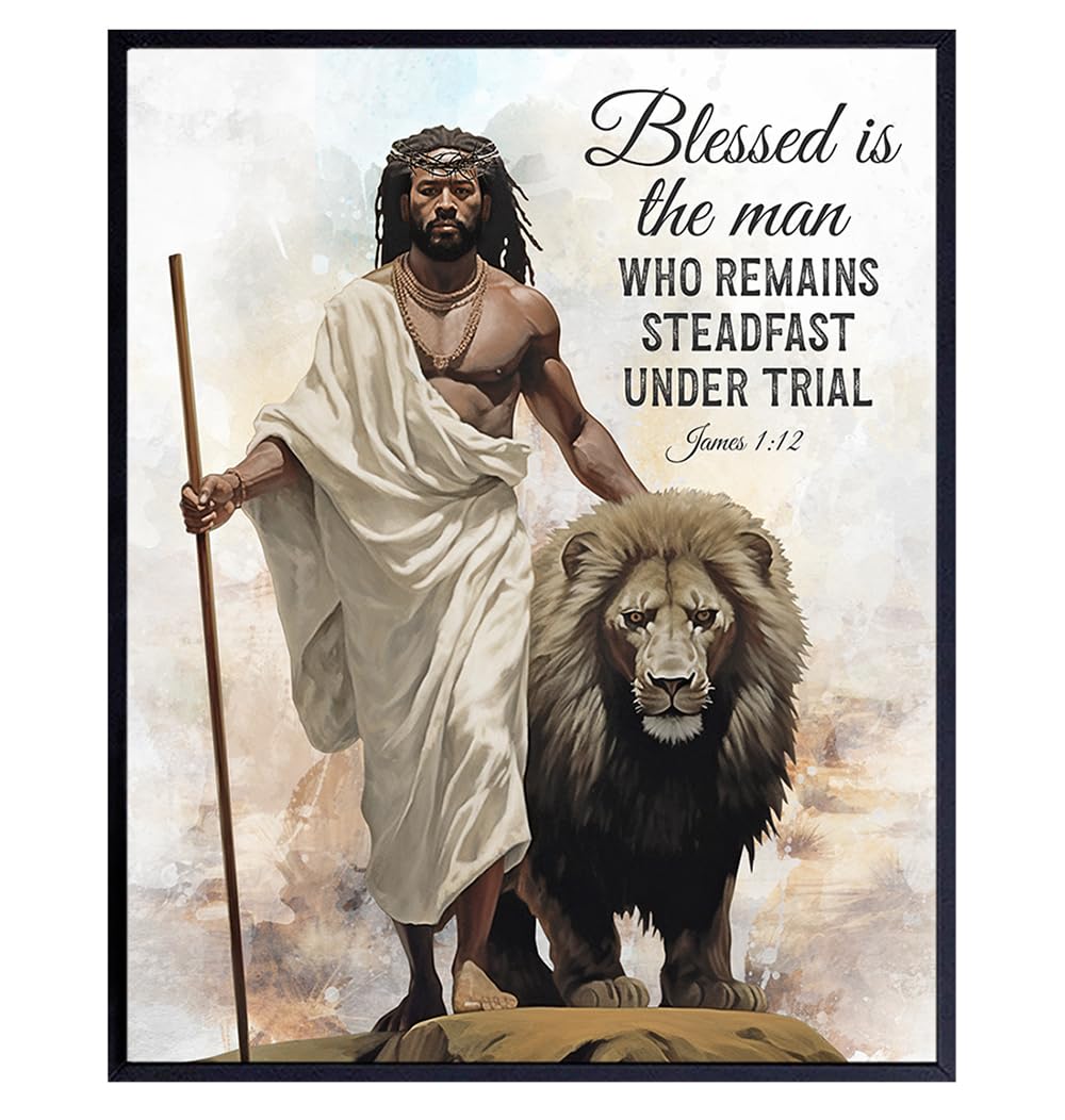 Amazon.com: African Americans Jesus Wall Art - Jesus Christ Christian ...