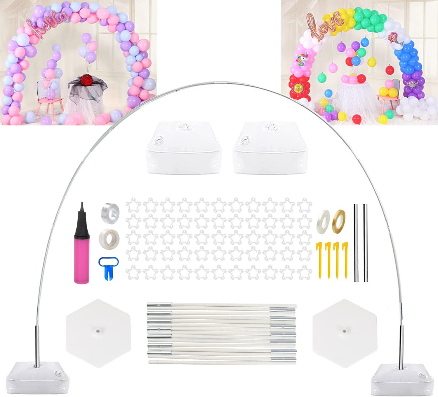 CZCPAPY White Balloon Arch Kit Balloon Arch Kit, DIY Balloon Arch ...