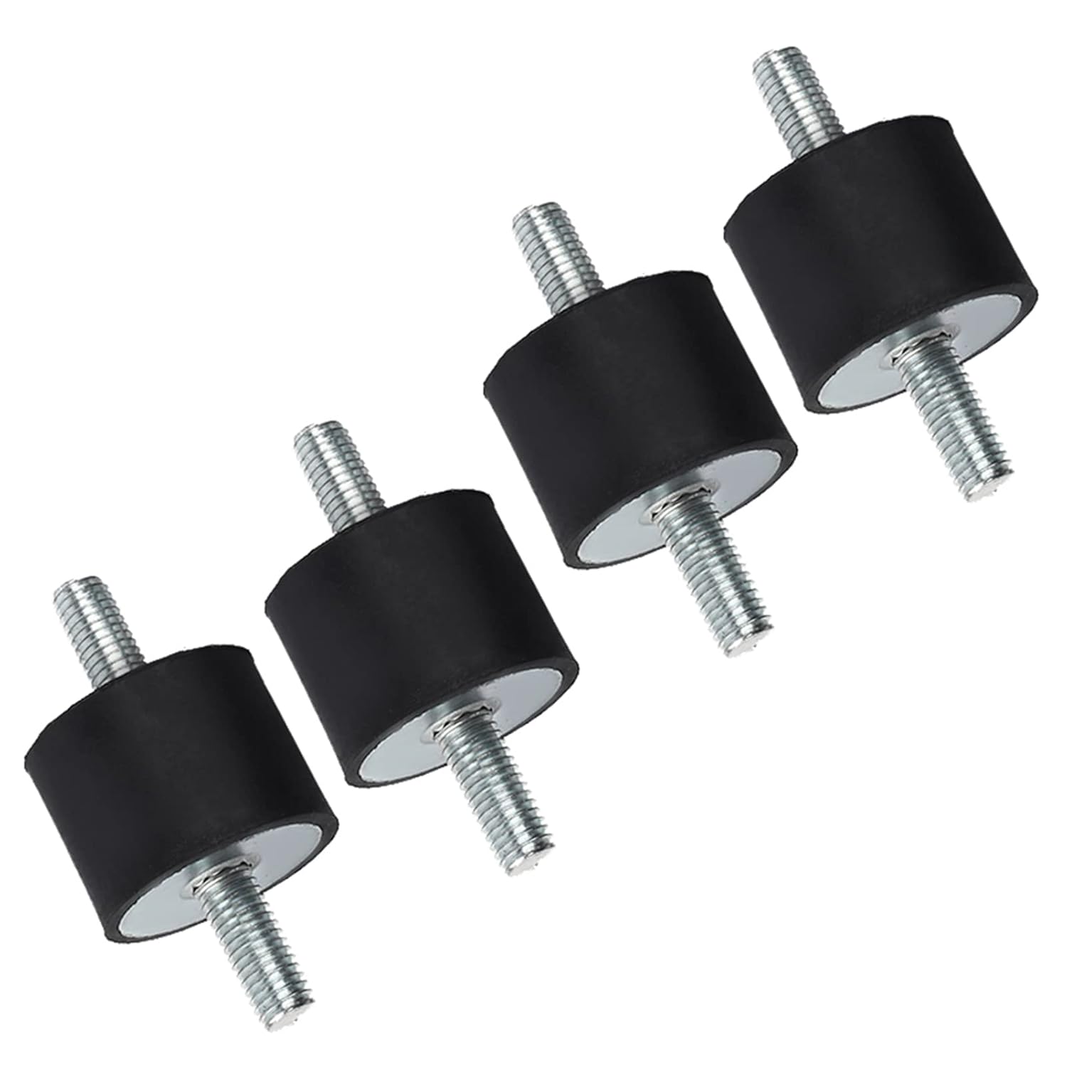 4 Pack Rubber Mounts, M10 40x30cm Cylindrical Vibration Isolator Studs ...