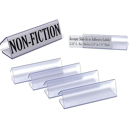Amazon.com : 3.15" L Wood Shelf Label Holder, Clip On Ticket Holder for ...