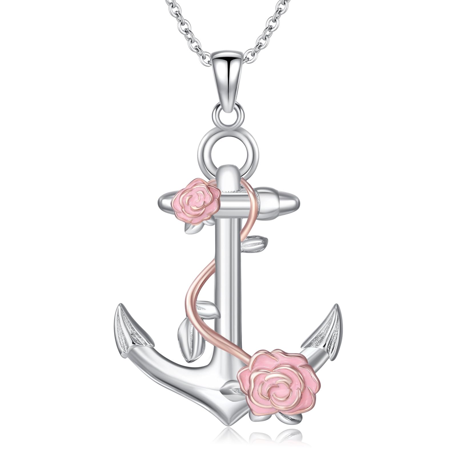 Amazon.com: SELKAT Anchor Pendant Necklace for Women 925 Sterling ...