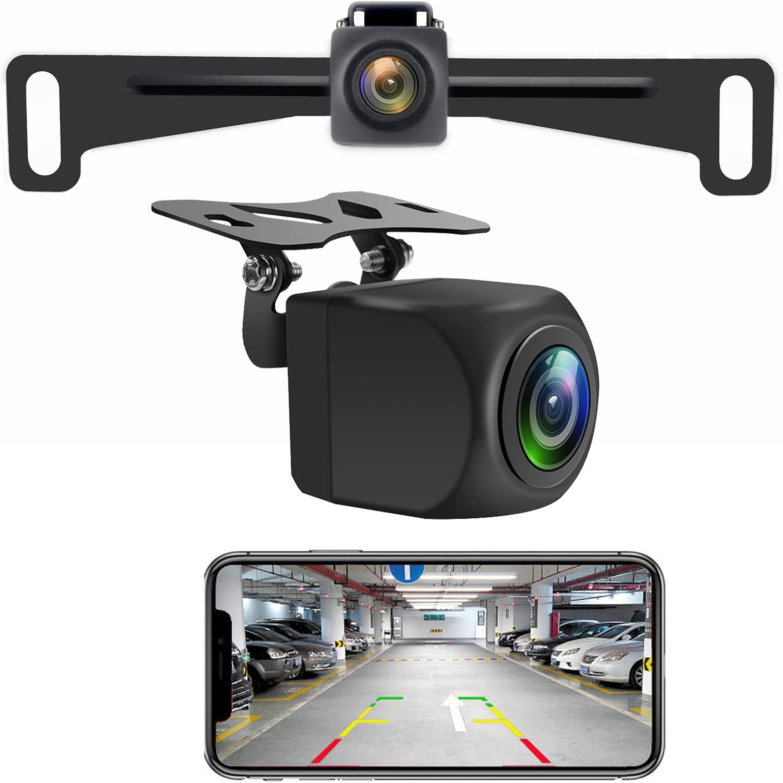 Amazon.com: WiFi Wireless Car Rear View Cam Backup Reverse Parking ...