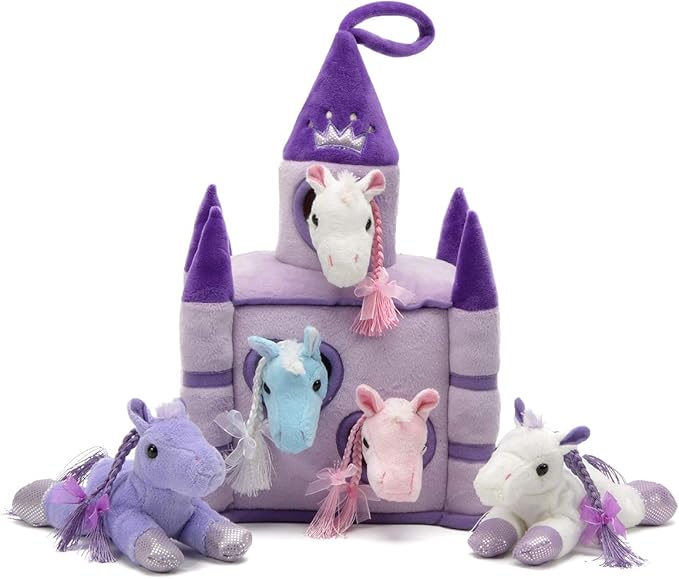 Amazon.com: Unipak 12" Plush Castle - 5 Stuffed Animals in a Castle ...