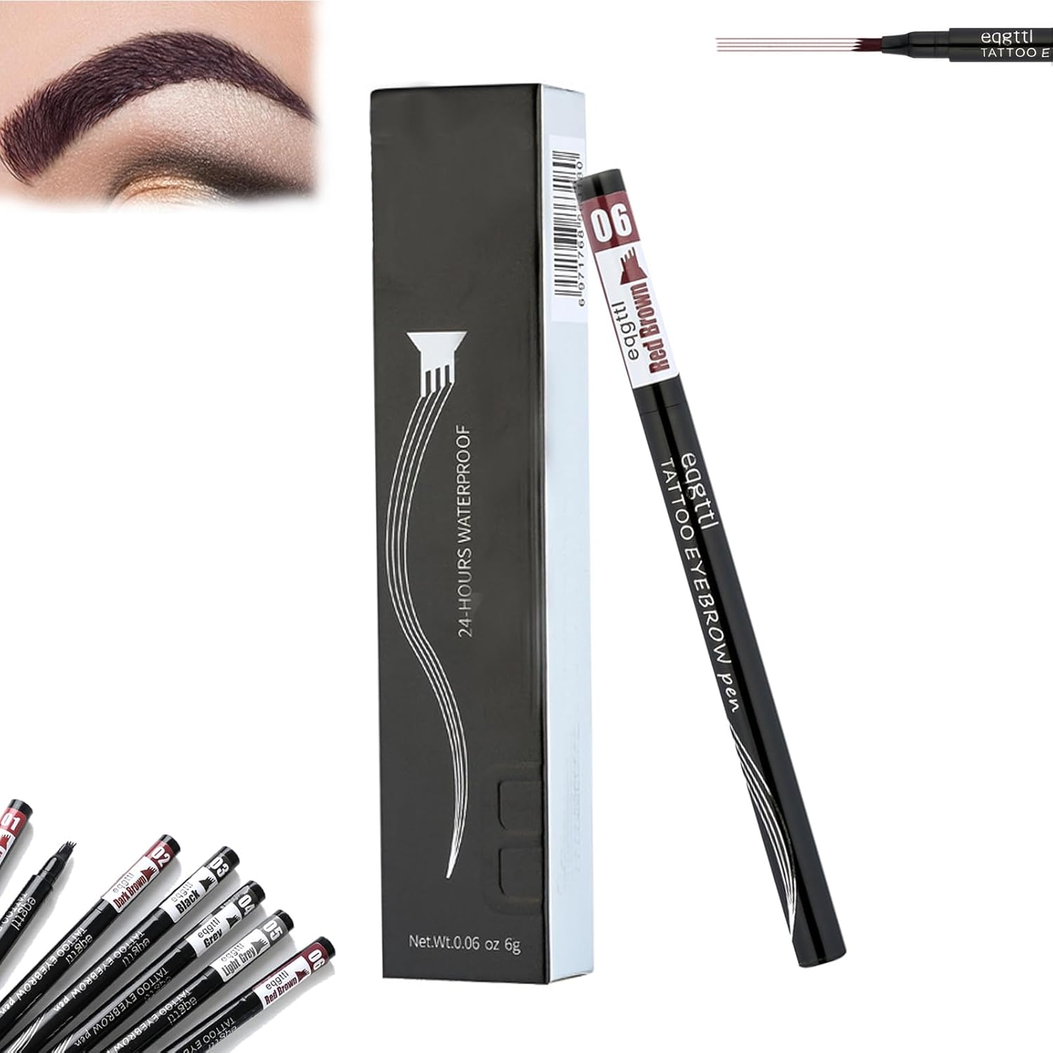 Eyebrow Microblading Pen,3d Eyebrow Pencil Waterproof with 4 Fork Tips ...