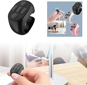 Fingertip Wireless Remote Control Side Turner Scroll Rings Rechargeable ...