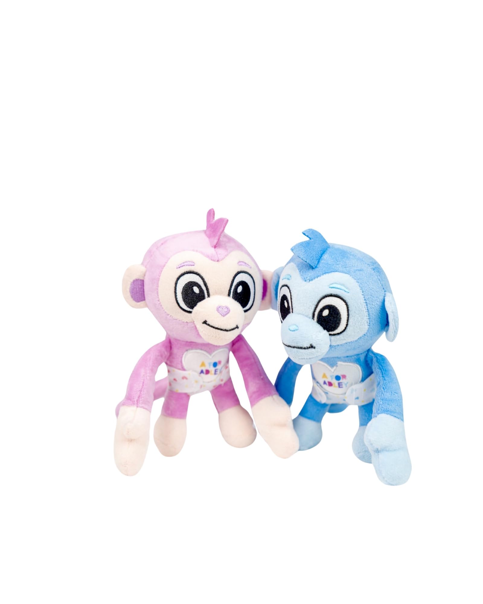 Amazon.com: A FOR ADLEY Baby Monkey Buddies, The Pink and Blue Plush ...