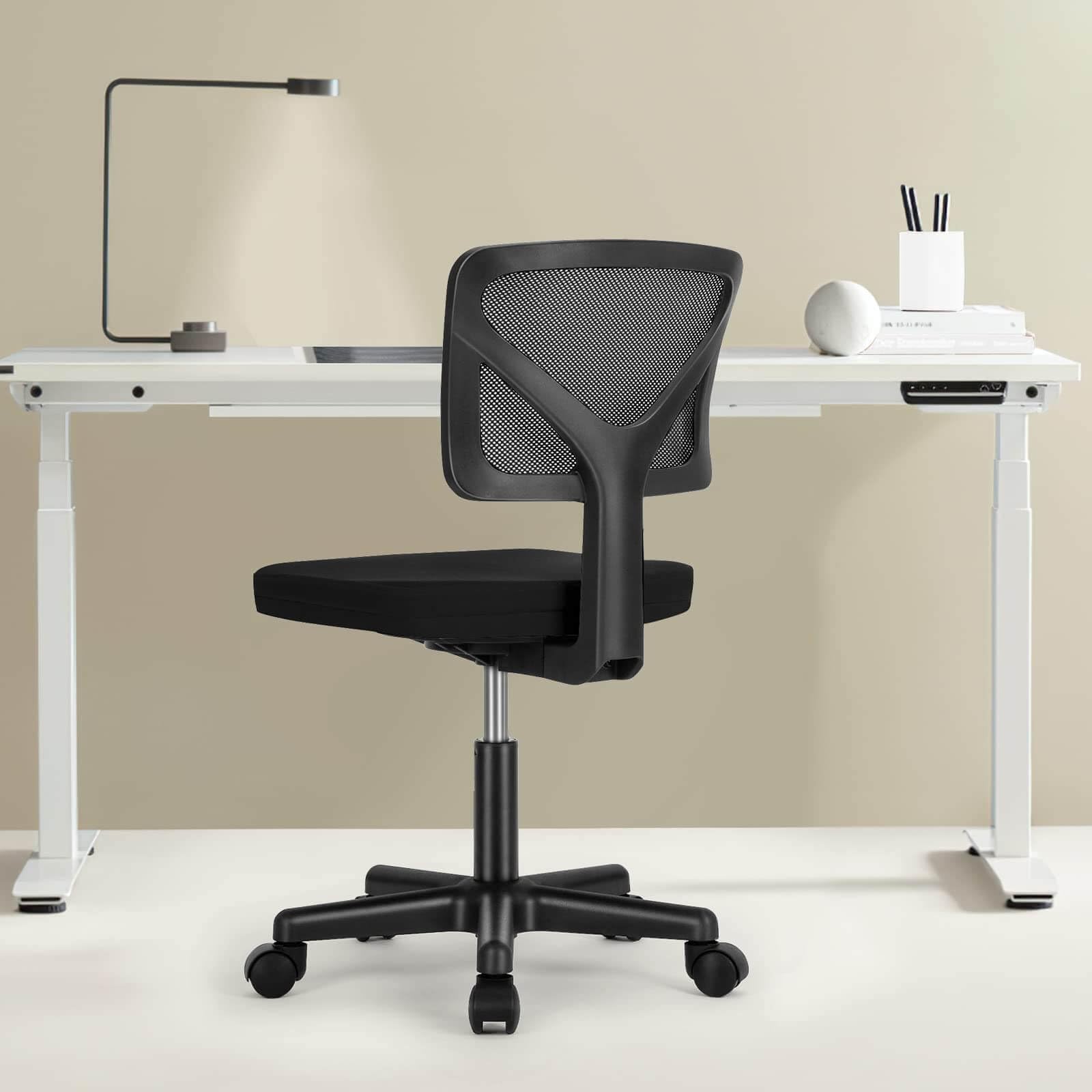 Amazon.com: Elevon Armless Desk Chairs, Ergonomic Low Back Computer ...