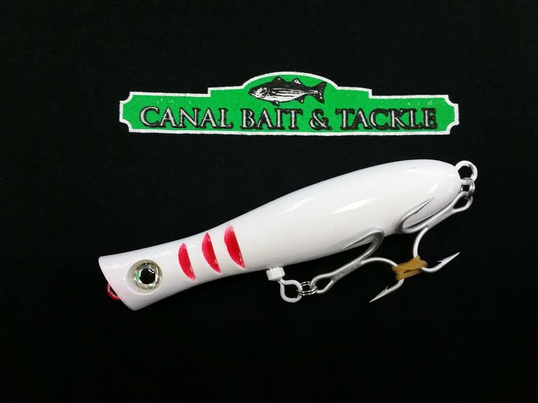 Amazon.com : TACTICAL ANGLER'S Bomb Popper Ghost White 5" 2oz : Sports ...