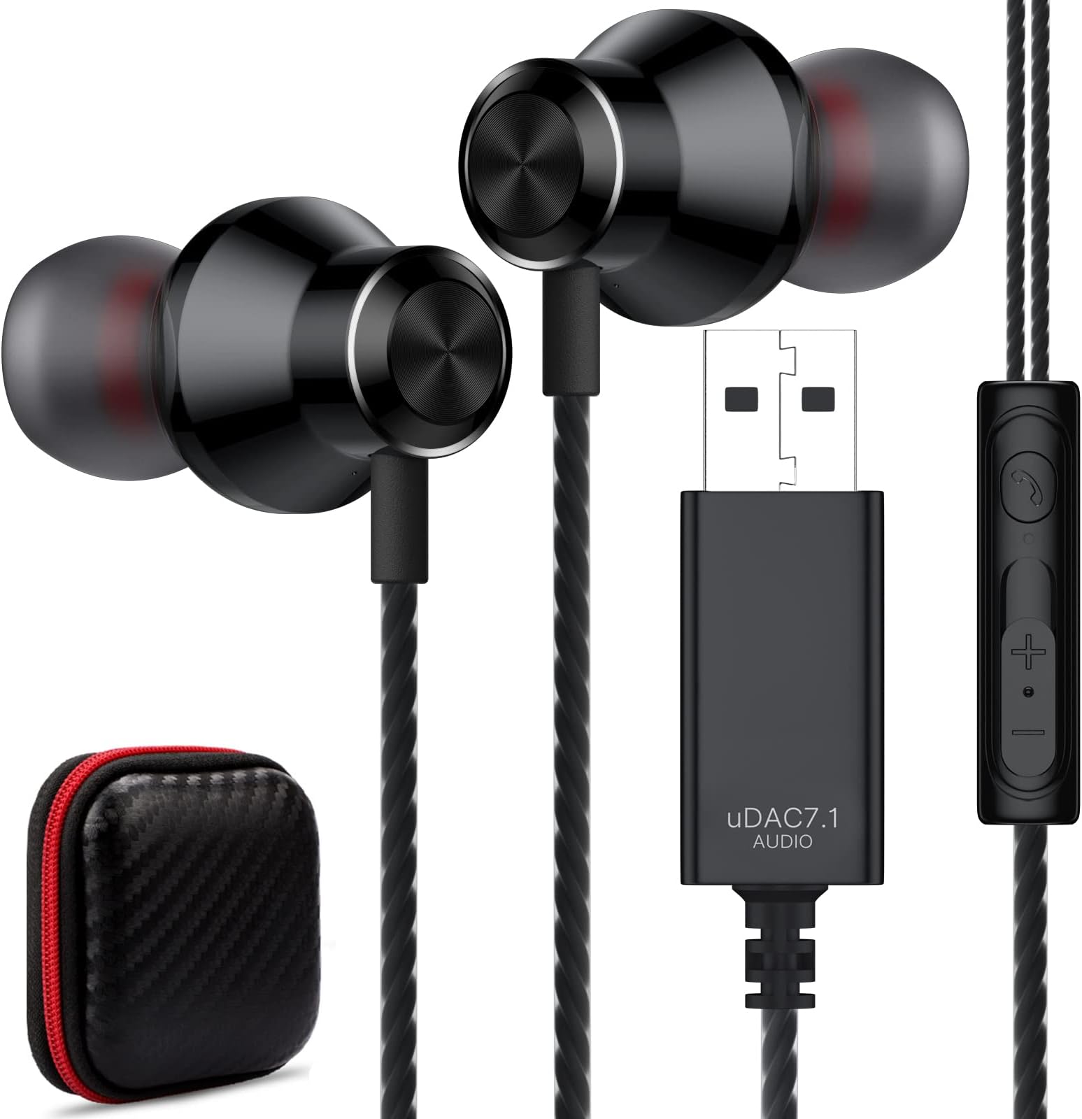 Cuffie USB per Computer 2.5M,ACAGET PC Gaming Cuffie con Filo Stereo ...