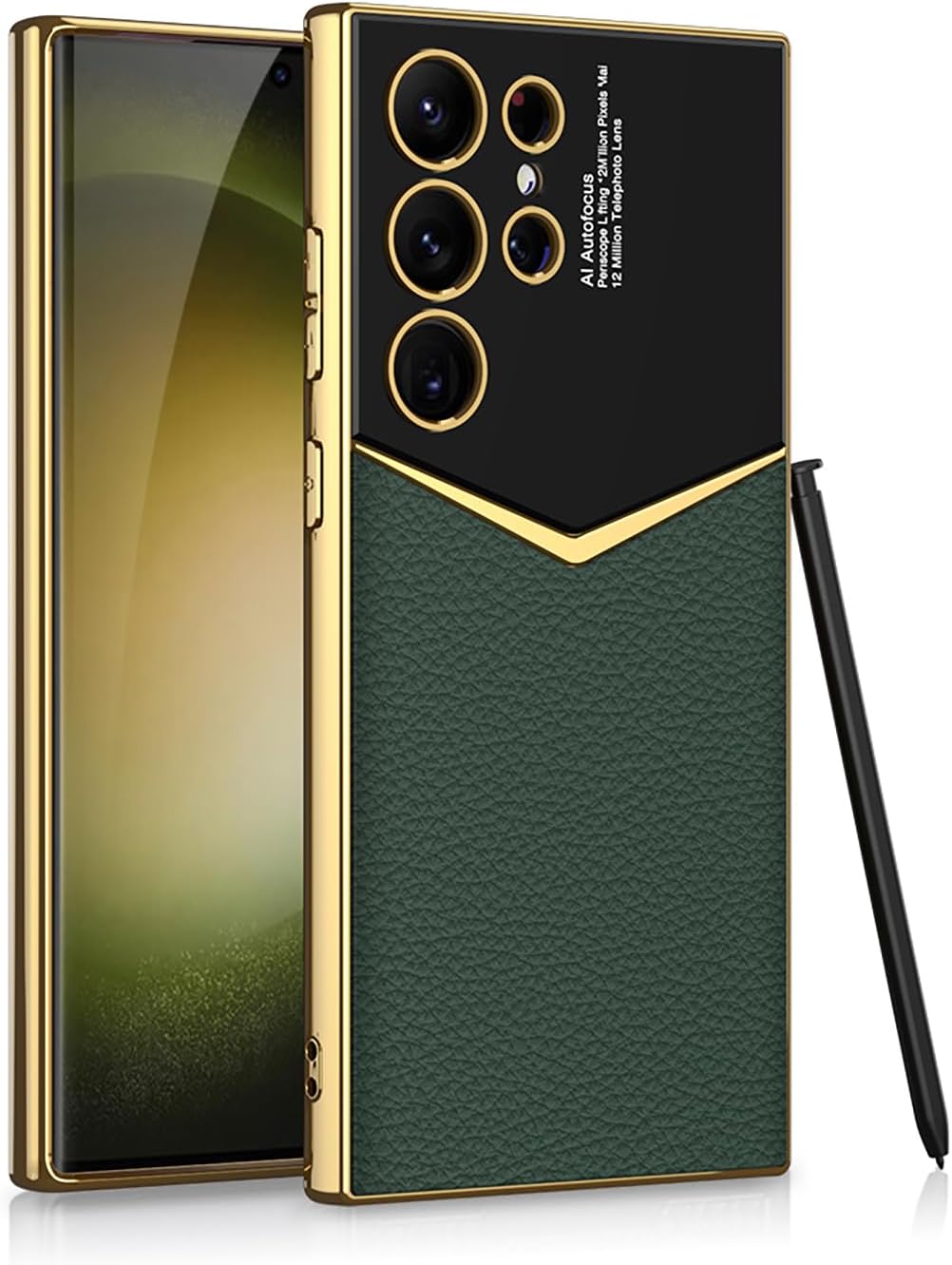 Amazon.com: Clatoxi Leather Case for Samsung Galaxy S24 Ultra with ...