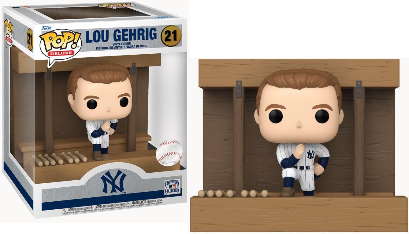 Amazon.com: Funko Pop! Deluxe Lou Gehrig #21, New York Baseball Figure ...
