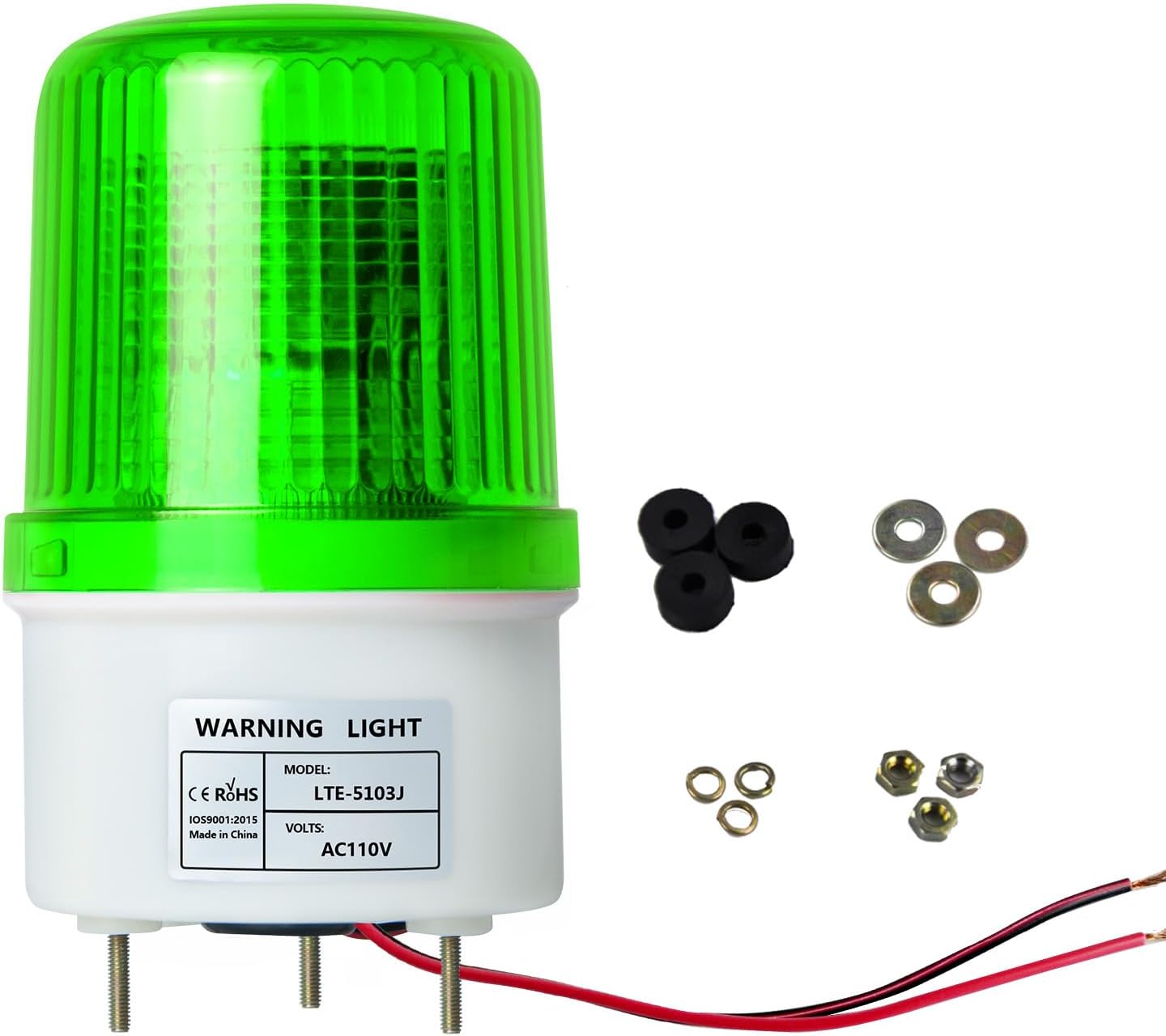 Amazon.com: ECO Safety Lights B1L120 Green 110V 120V AC LED Non ...