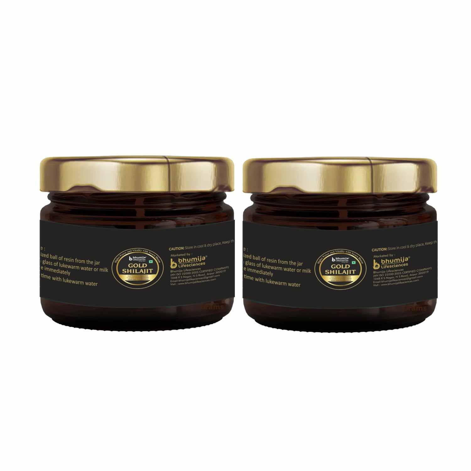 Bhumija Lifesciences Pure Shilajit/Shilajeet Gold Resin - 20g | Natural ...