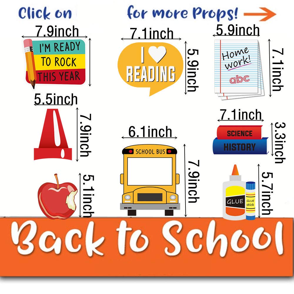 Back To School Photo Booth Props - 25Pcs Party Decoration for First Day ...