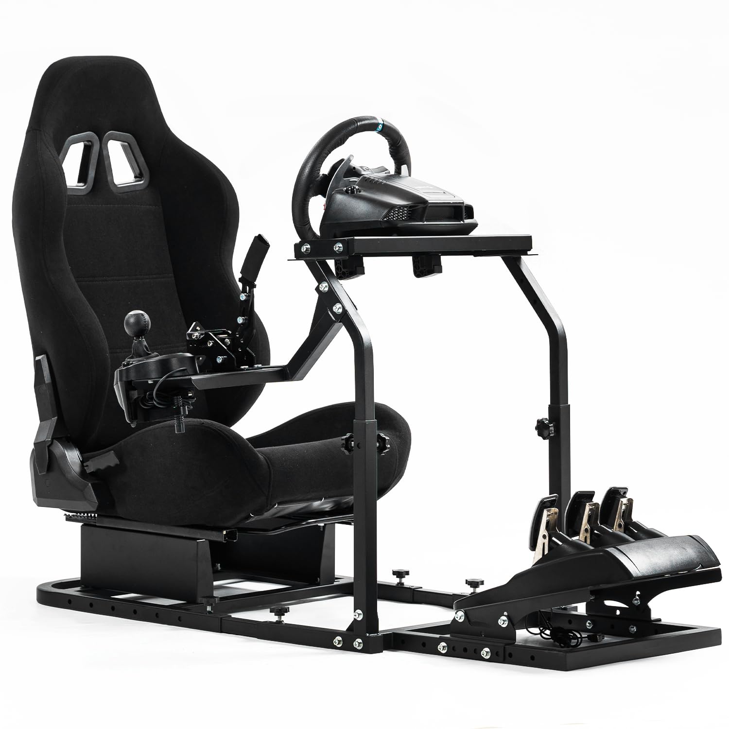 Amazon.com: Gazzyt Racing Simulator Cockpit with Black Seat fit for ...