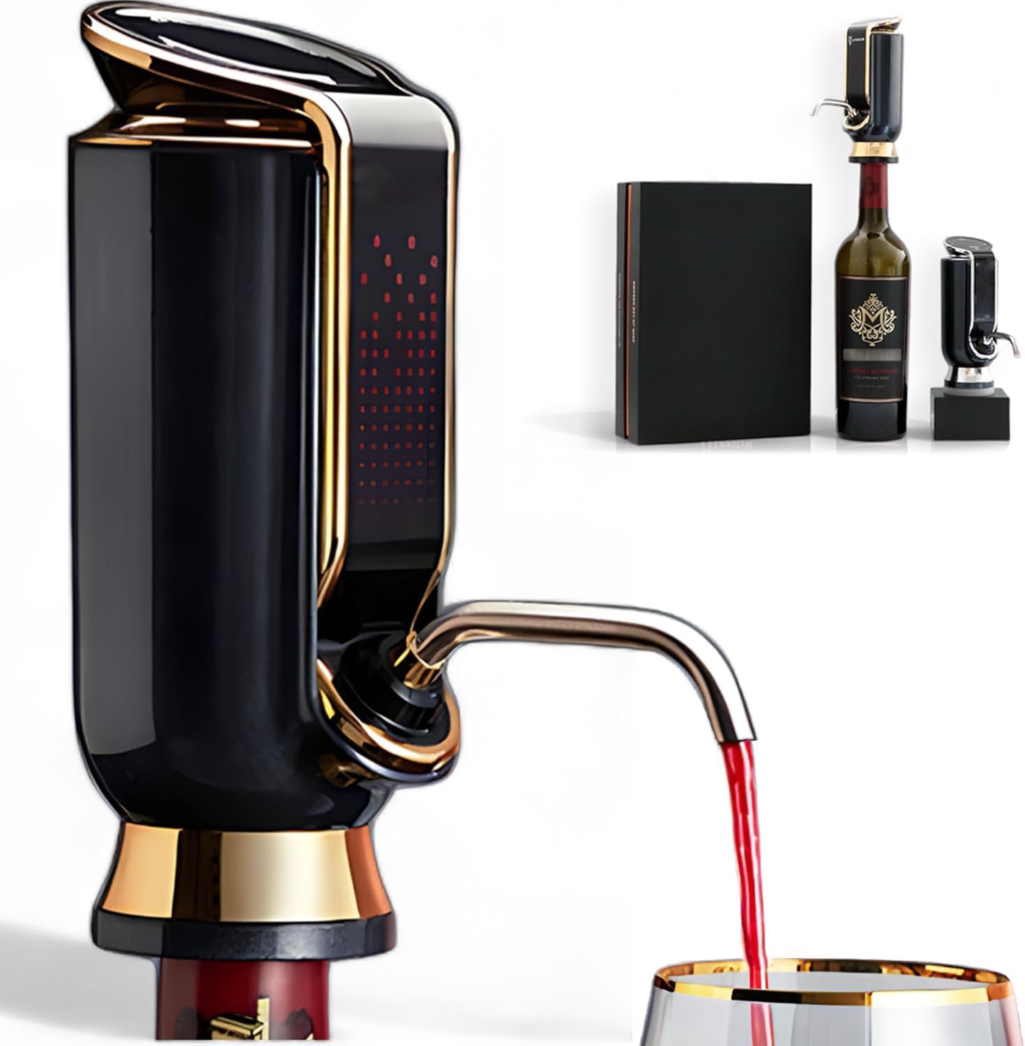 Buy Auslese® 3-in-1 Electric Wine Dispenser, LED Display Adjustable ...