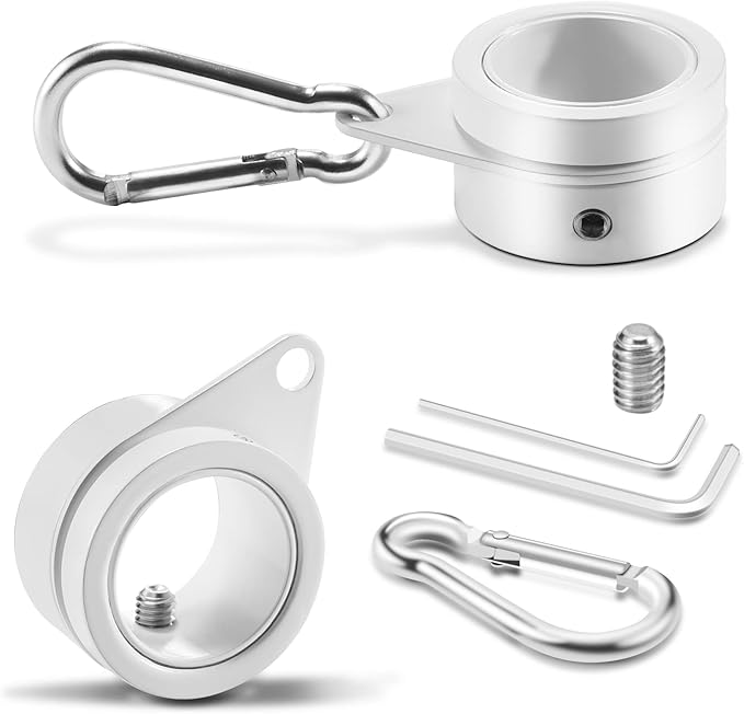 Amazon.com : BONWIN 1" White Flag Pole Rings, 2 Pcs Anti Wrap Aluminum ...