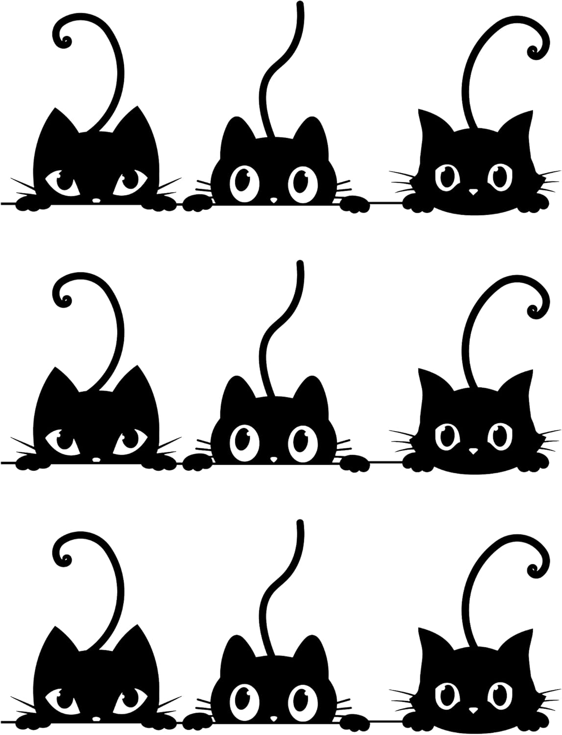 Amazon.com - TreeArm Black Cat Quote Vinyl Sticker, Cat Pattern World ...