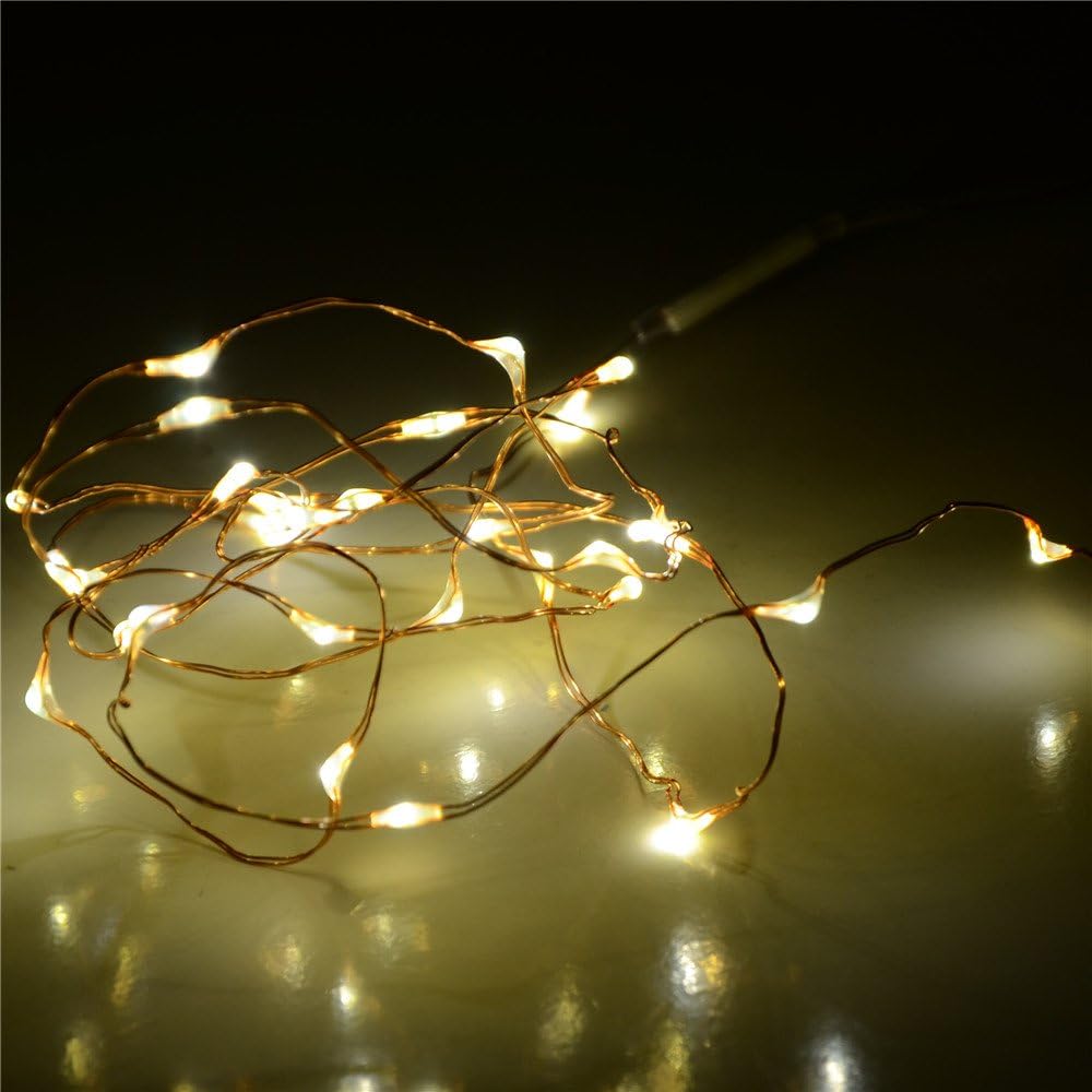 INST Micro LED 30 Lights Battery Operated on 5ft Long Copper Color ...