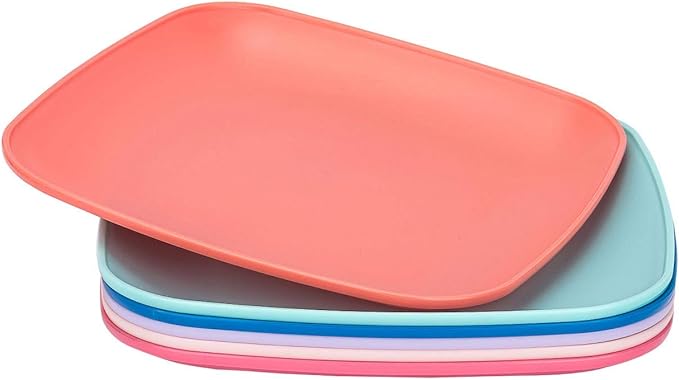 Amazon.com | Durable and Reusable 9.8-inches Colored Plastic square ...