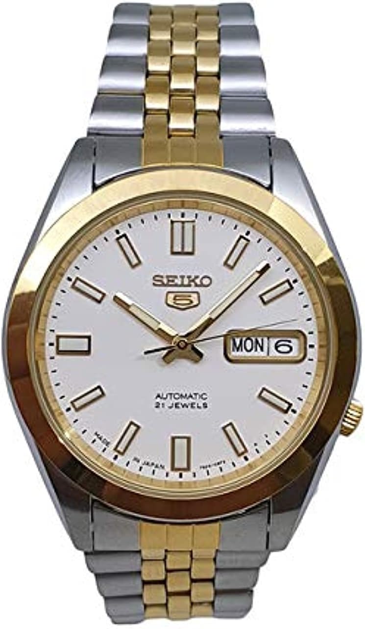 Seiko automatic 21 Jewels Calendar bicolor Stainless steel watch ...