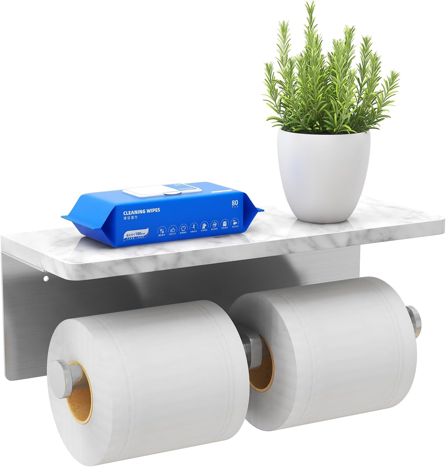 Amazon.com: Double Toilet Paper Holder with Shelf, iMonse Paper Towel ...