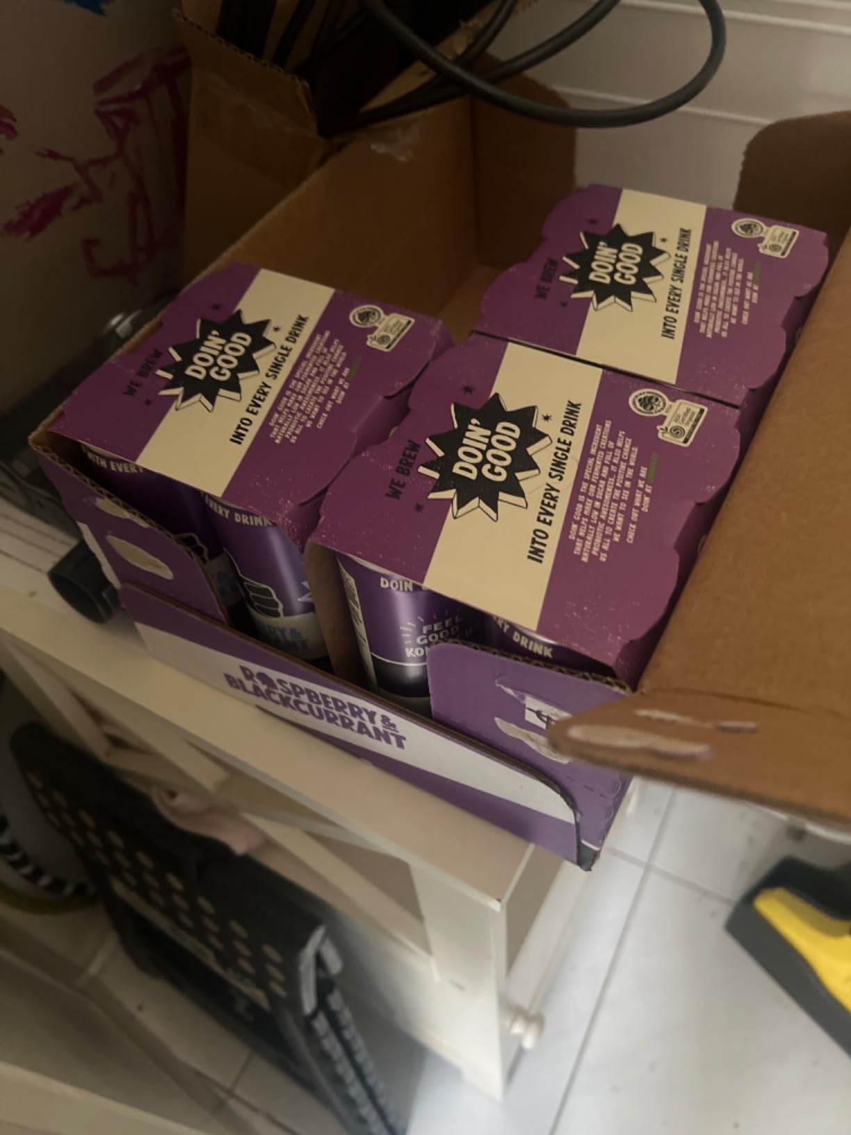 Lo Bros Organic Kombucha Raspberry & Blackcurrant 250ml x 24 Pack Cans ...