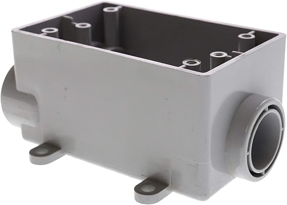 Cantex 5133545 FSCC PVC Weatherproof Box, 1-Gang, Surface Mount, 3/4-Inch