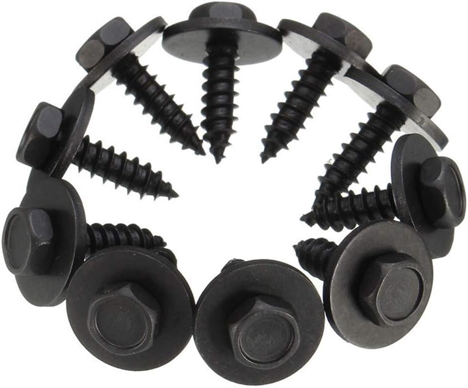 WUXUN New 10 PCS Self Tapping Tapper Screw and Washer for BMW 4.8 x 19 ...