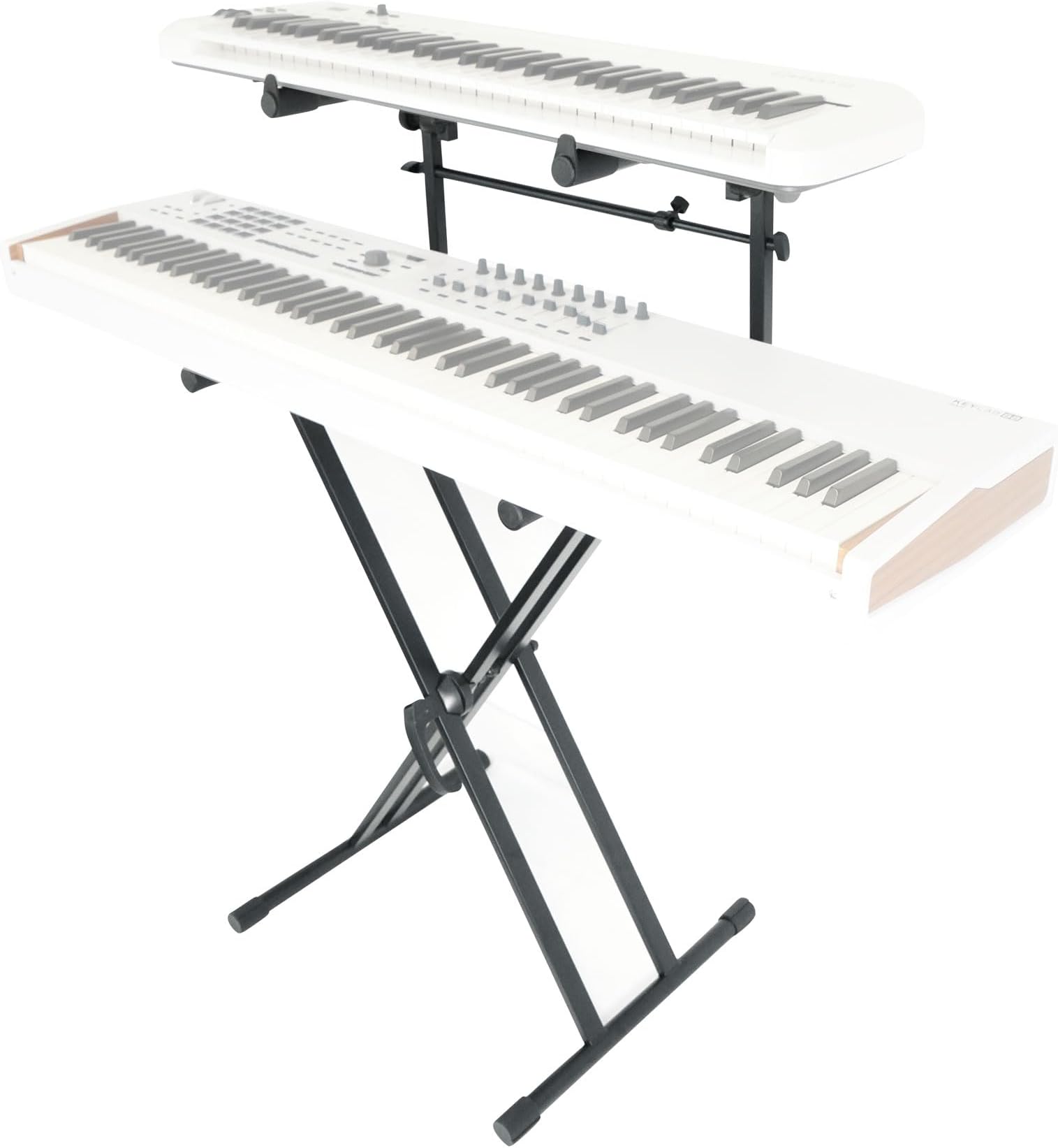 Amazon.com: Rockville RKS42X 2-Tier X-Stand Keyboard DJ Stand, Quick ...