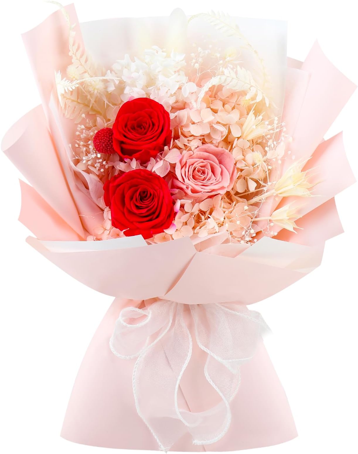 Amazon.com : Valentine's Day Preserved Roses in Wood Box, 3 Red ...