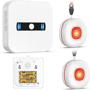 Daytech Wireless Caregiver Pager Call Button Alarm System, SOS ...