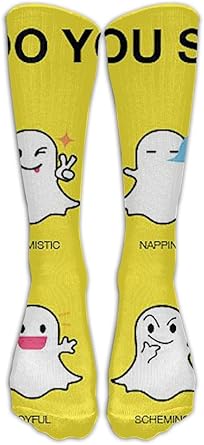 Amazon.com: How-snapchat Pattern Womens Crew Socks Breathable Over-the ...