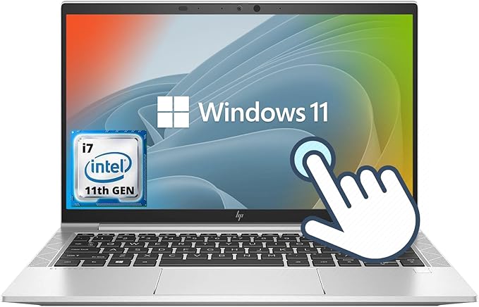 HP EliteBook 830 G8 Laptop Touchscreen i7, 13.3in FHD Computer Win11 Pro, Core i7-1185G7 3.0GHz ...