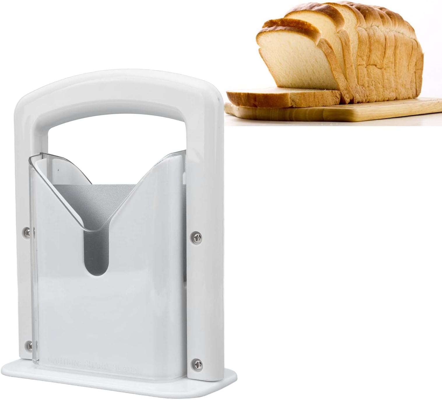 Amazon.com: Asixxsix Bagel Cutter, ABS Multifunctional Bread Guillotine ...