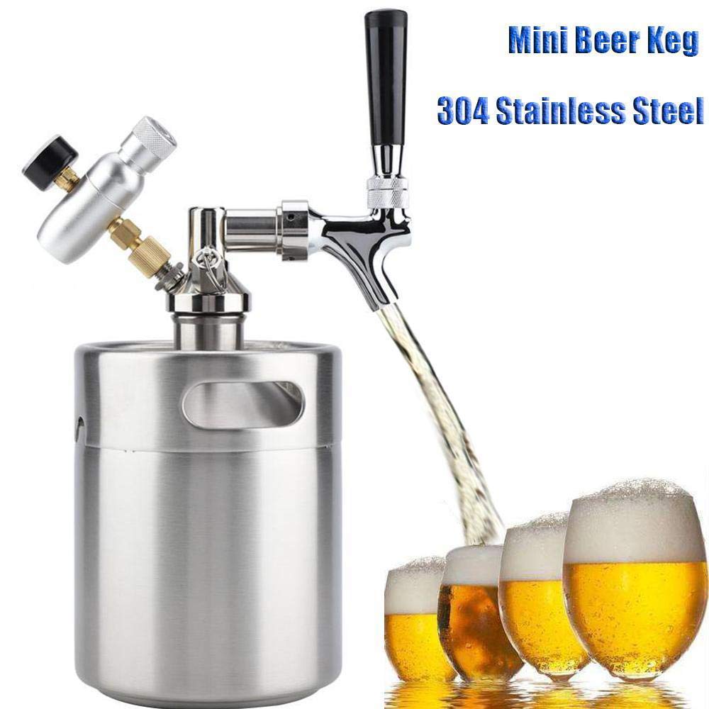 VEVOR Beer Mini Keg 68 Growler Pressurized Growler 304, 56% OFF
