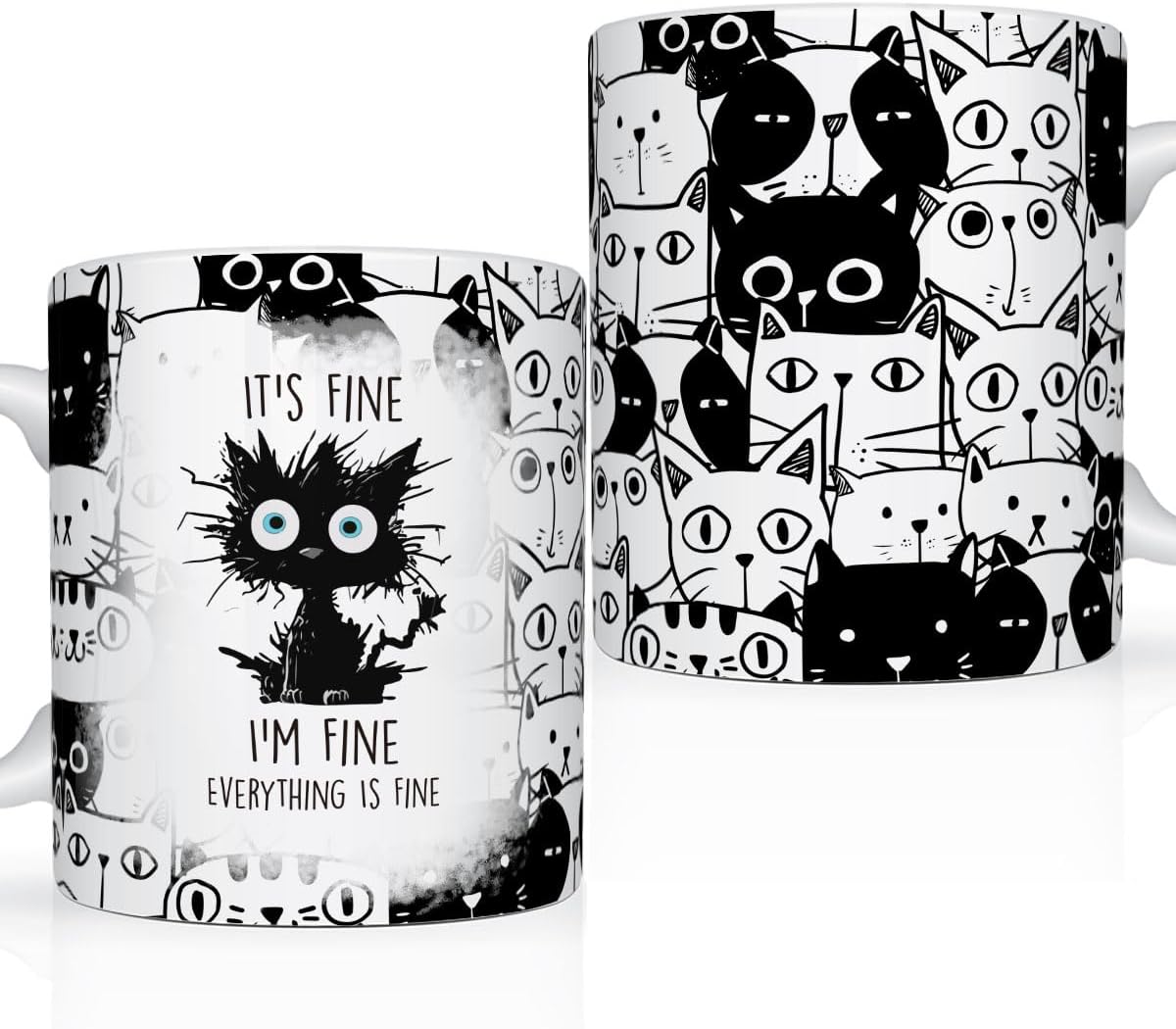 Amazon.com: 3D Cat Face Coffee Mug - Cute Feline Design for Cat Lovers ...