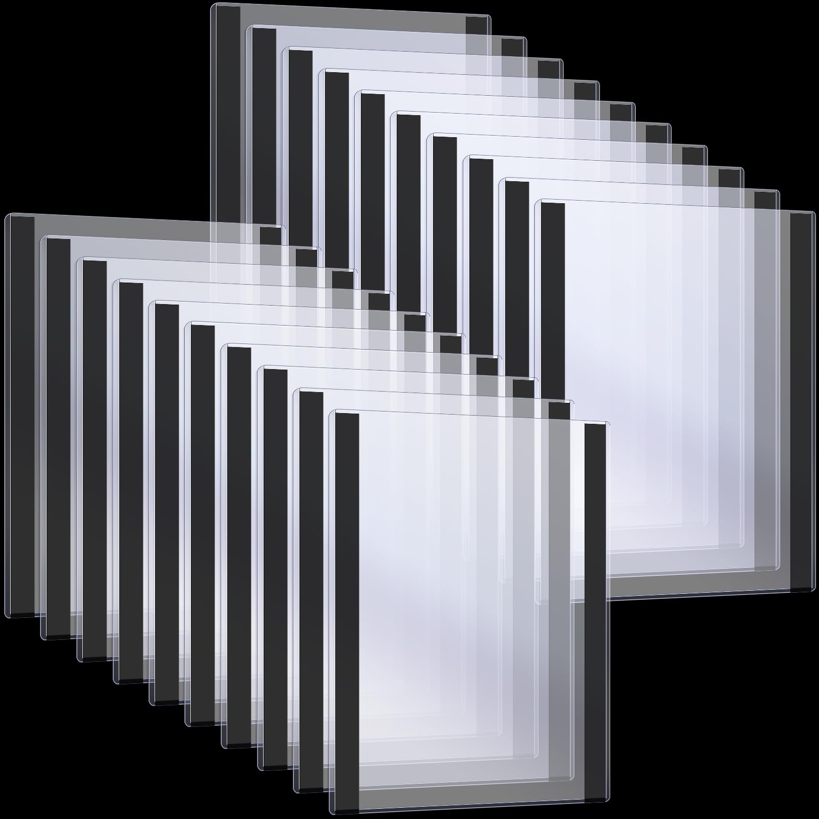 8 1/2'' x 11'' Rigid Magnetic Sign Holder Magnetic Frames Clear Plastic ...