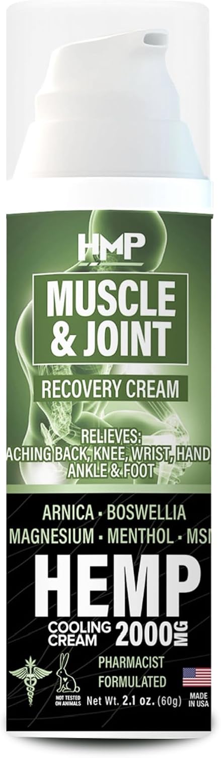 Amazon.com: HMP BRANDS Hemp Cream Muscle & Joint Support 2000MG Hemp ...