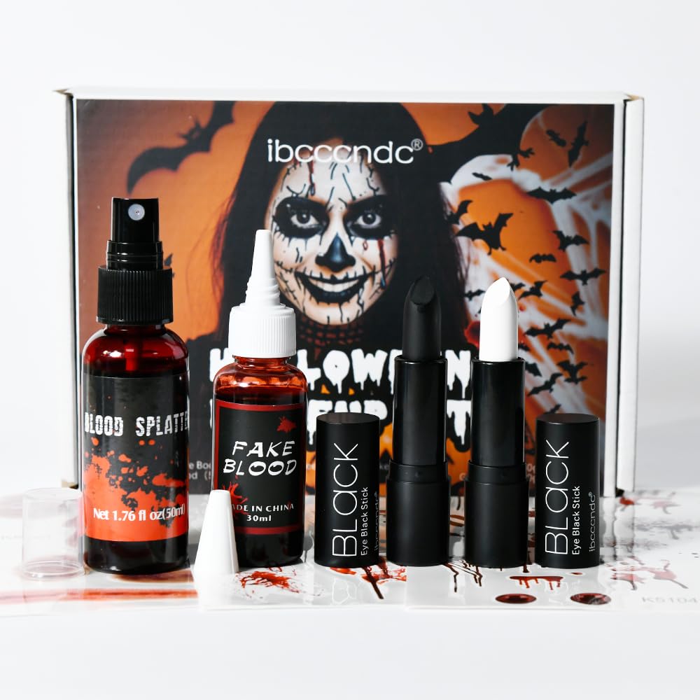 Amazon.com : Halloween Makeup Kit: Clown & Scar SFX Essentials - 2 Eye ...