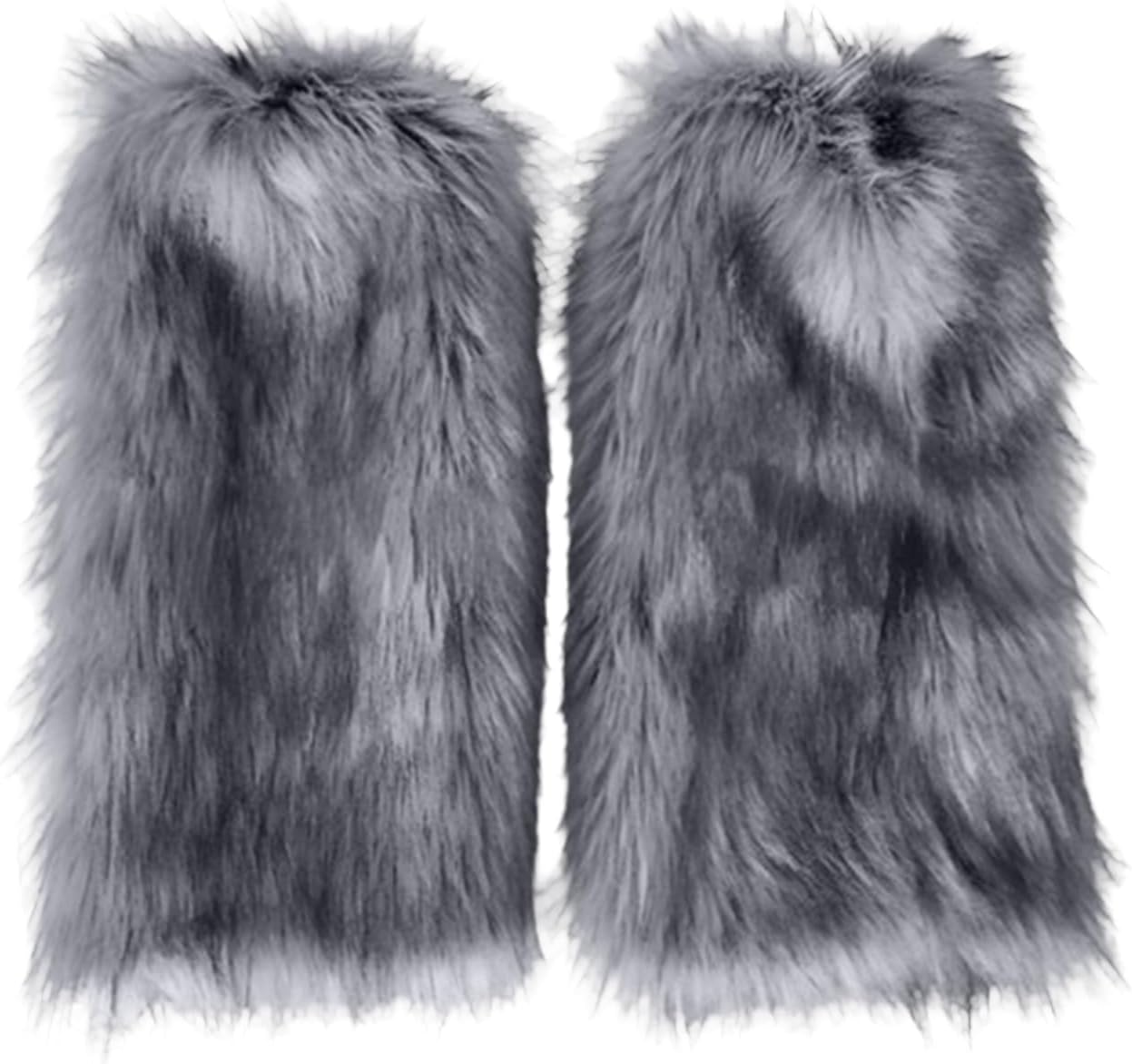 Amazon.com: Hyuetrsa Womens Fur Leg Warmer, Faux Fur Leg Warmers, Fur ...